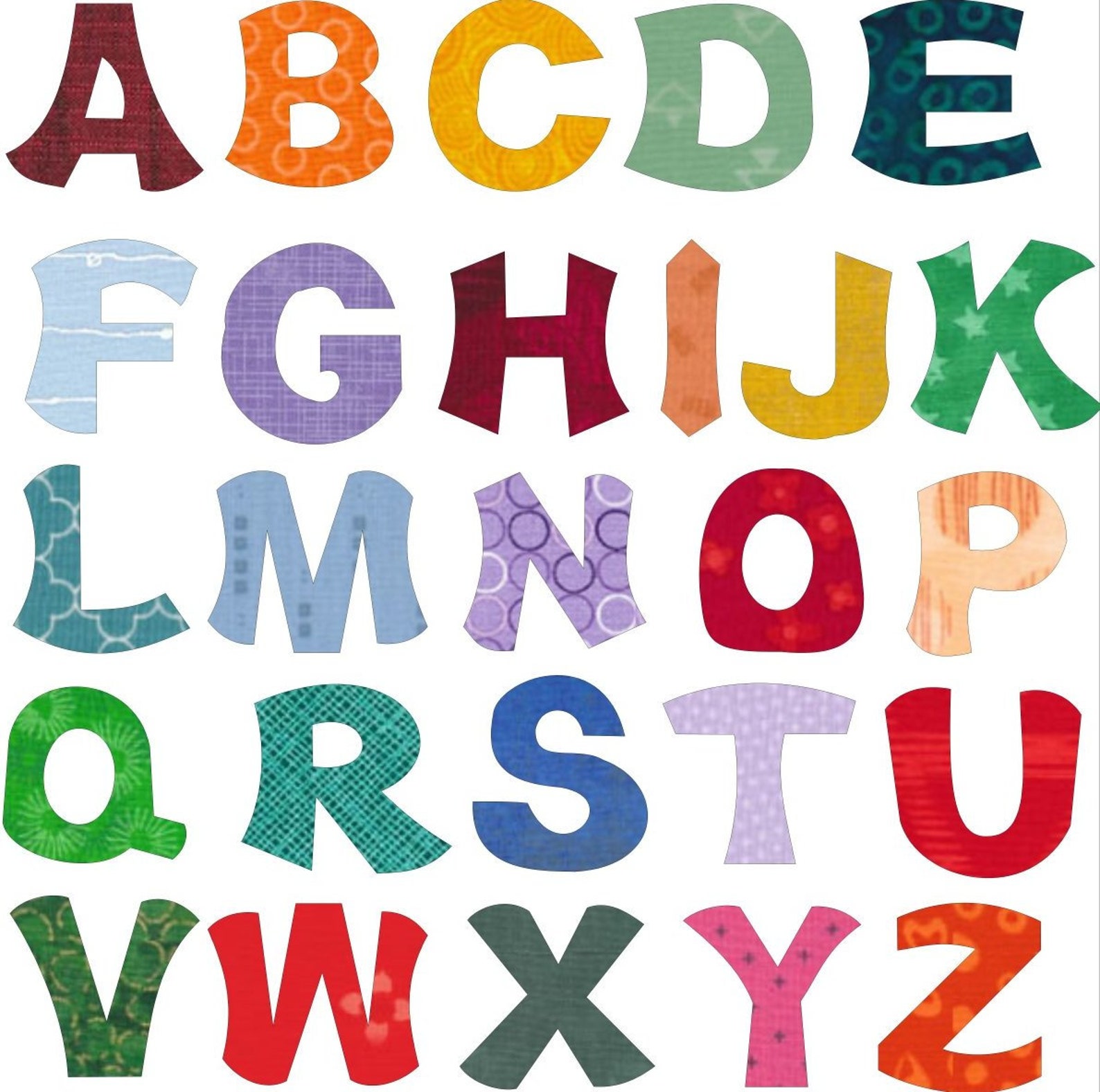 Alphabet Applique - Etsy
