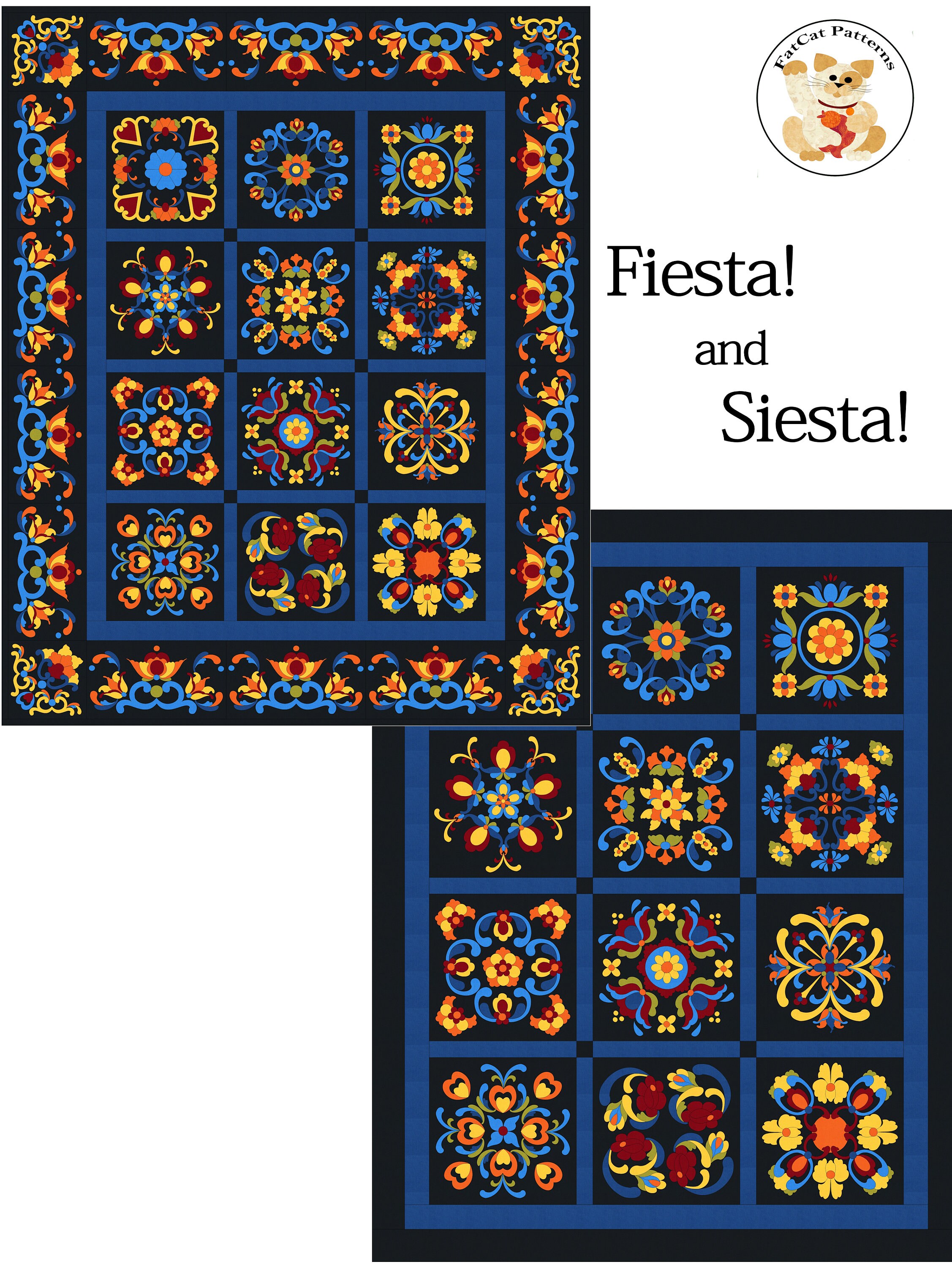 FCP-002 Fiesta Siesta printed Pattern a Fusible Applique - Etsy