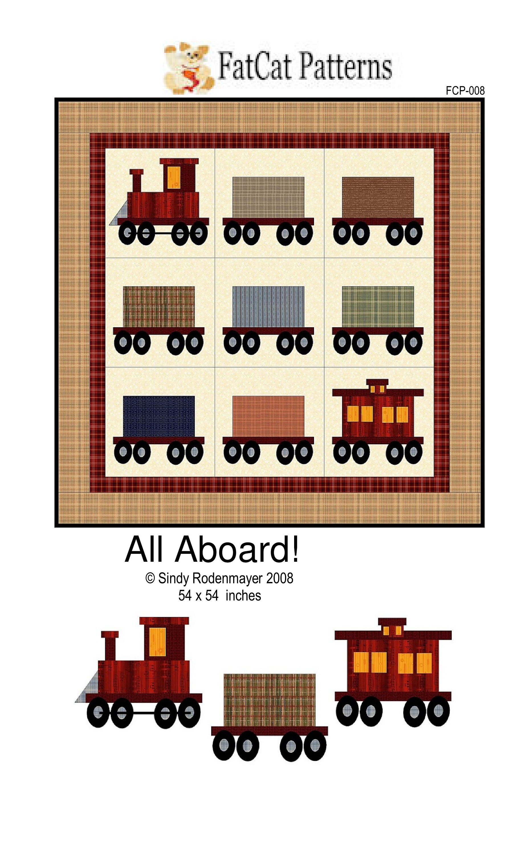 FCP-008 All Aboard paper Pattern a Fusible Applique Quilt Pattern - Etsy