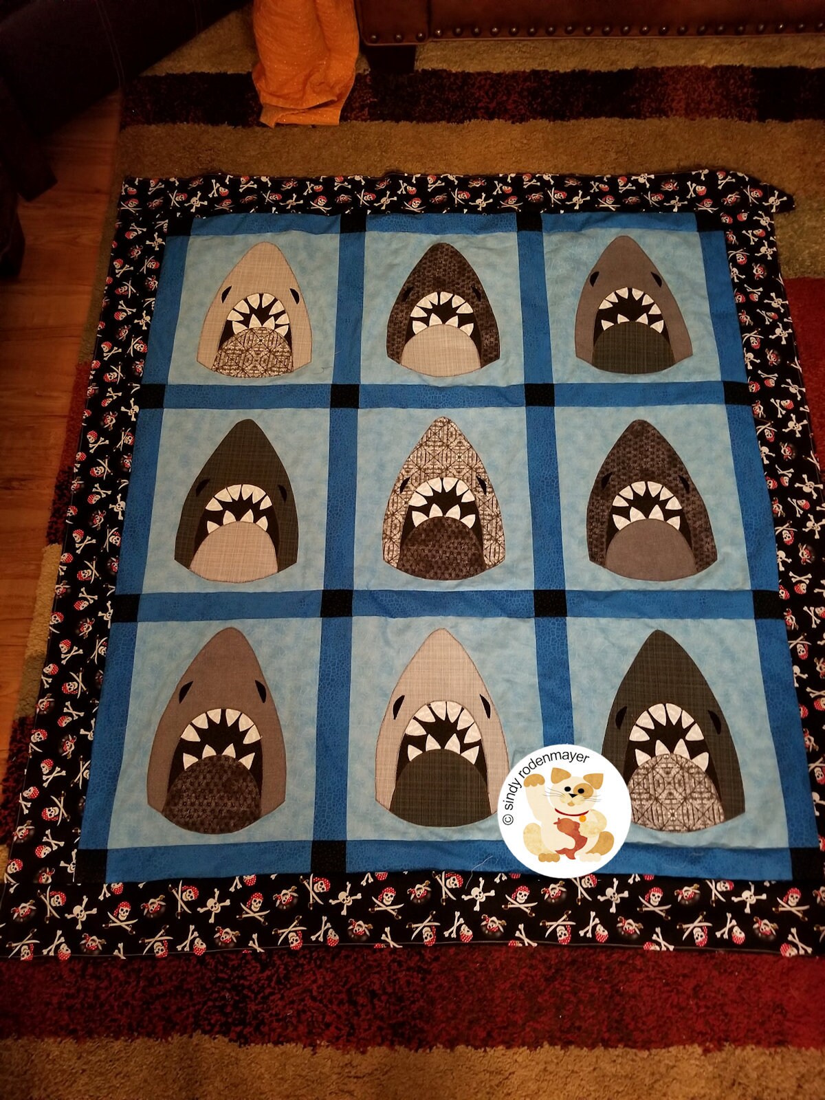 FCP-075 Shark digital Pattern a Fusible Applique Quilt - Etsy