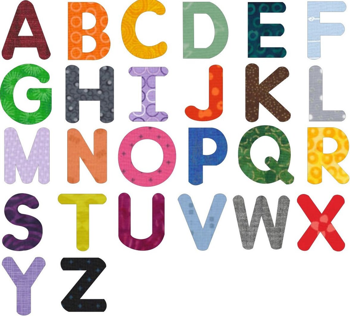 Alphabet Applique - Etsy