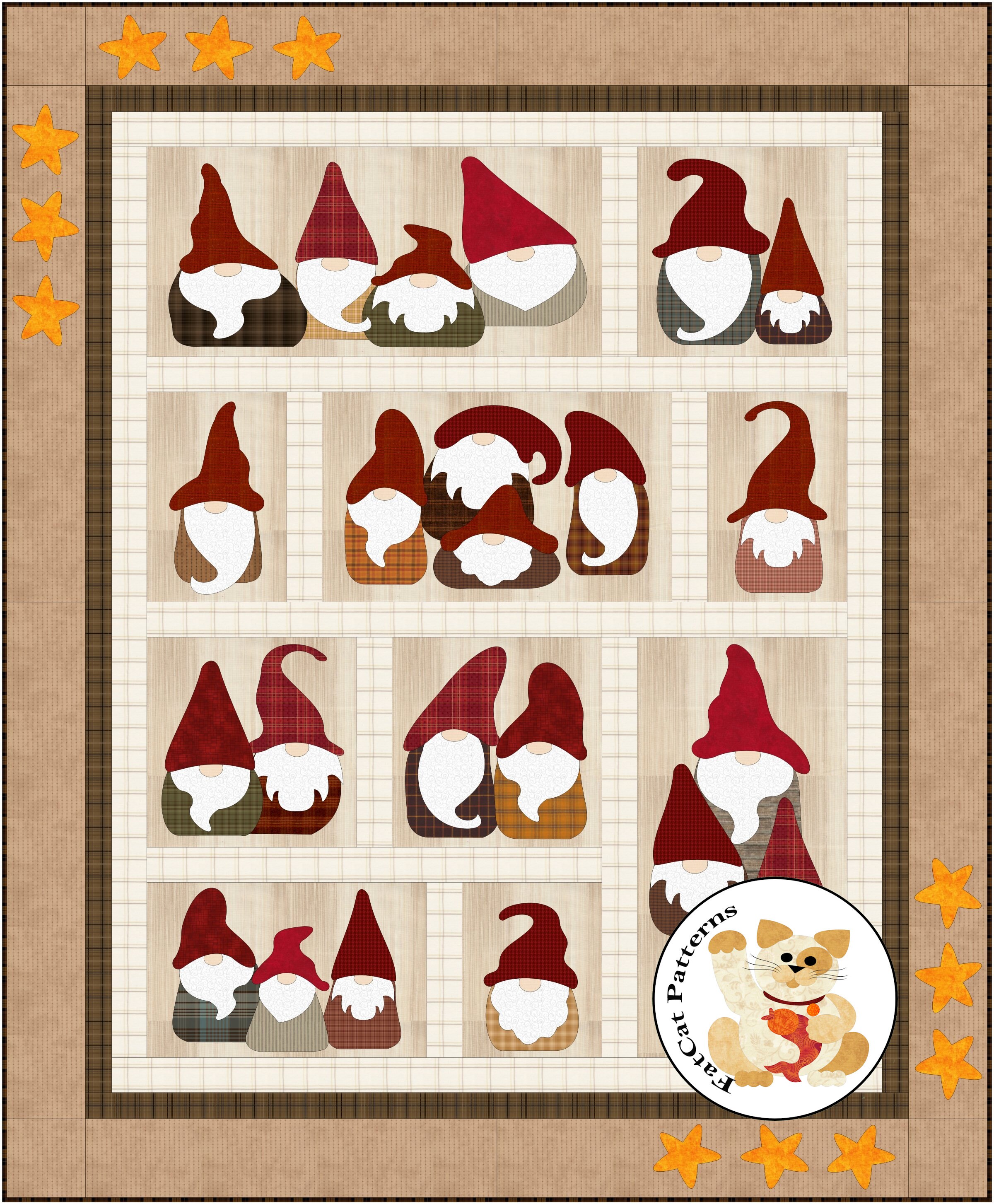 FCP-098 Here We Gnome Again digital Pattern a Fusible - Etsy