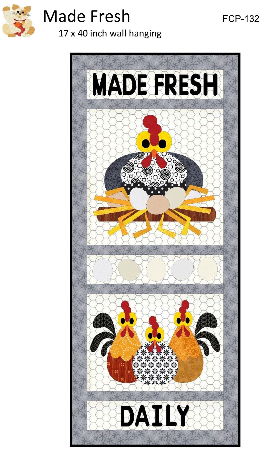 FCP-132 Made Fresh digital Pattern a Fusible Applique Pattern - Etsy