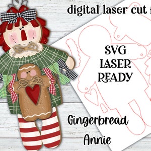 Gingerbread Annie SVG| Prim Annie SVG| Raggedy Annie Hanger| Glow Forge ...