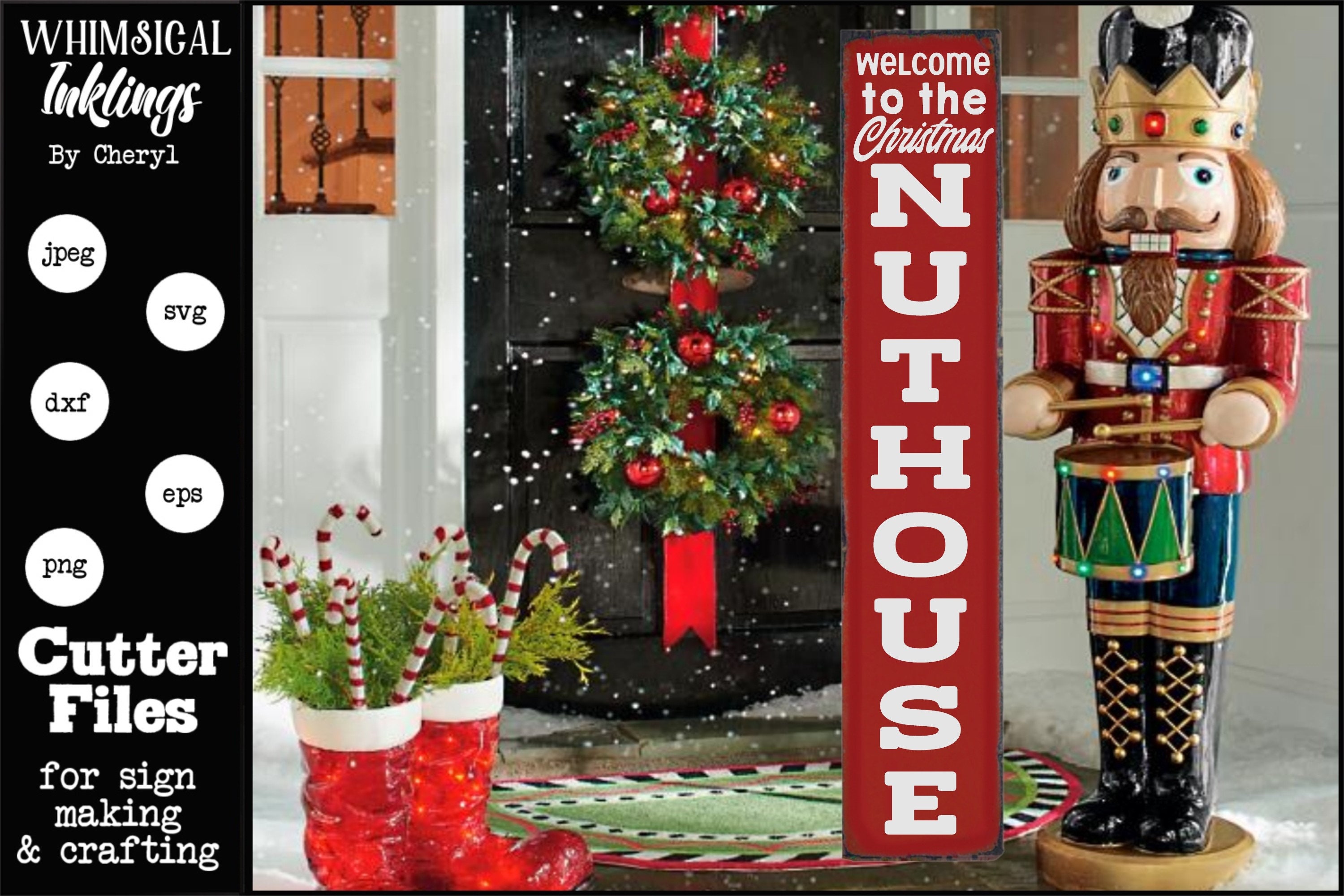 Christmas Nuthouse Vertical SVG Cutter File for Use With - Etsy