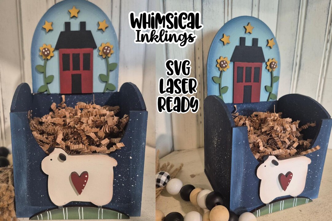 Prim Home Box Laser SVG |prim Sheep SVG| Laser Cut Box| Glow Forge ...