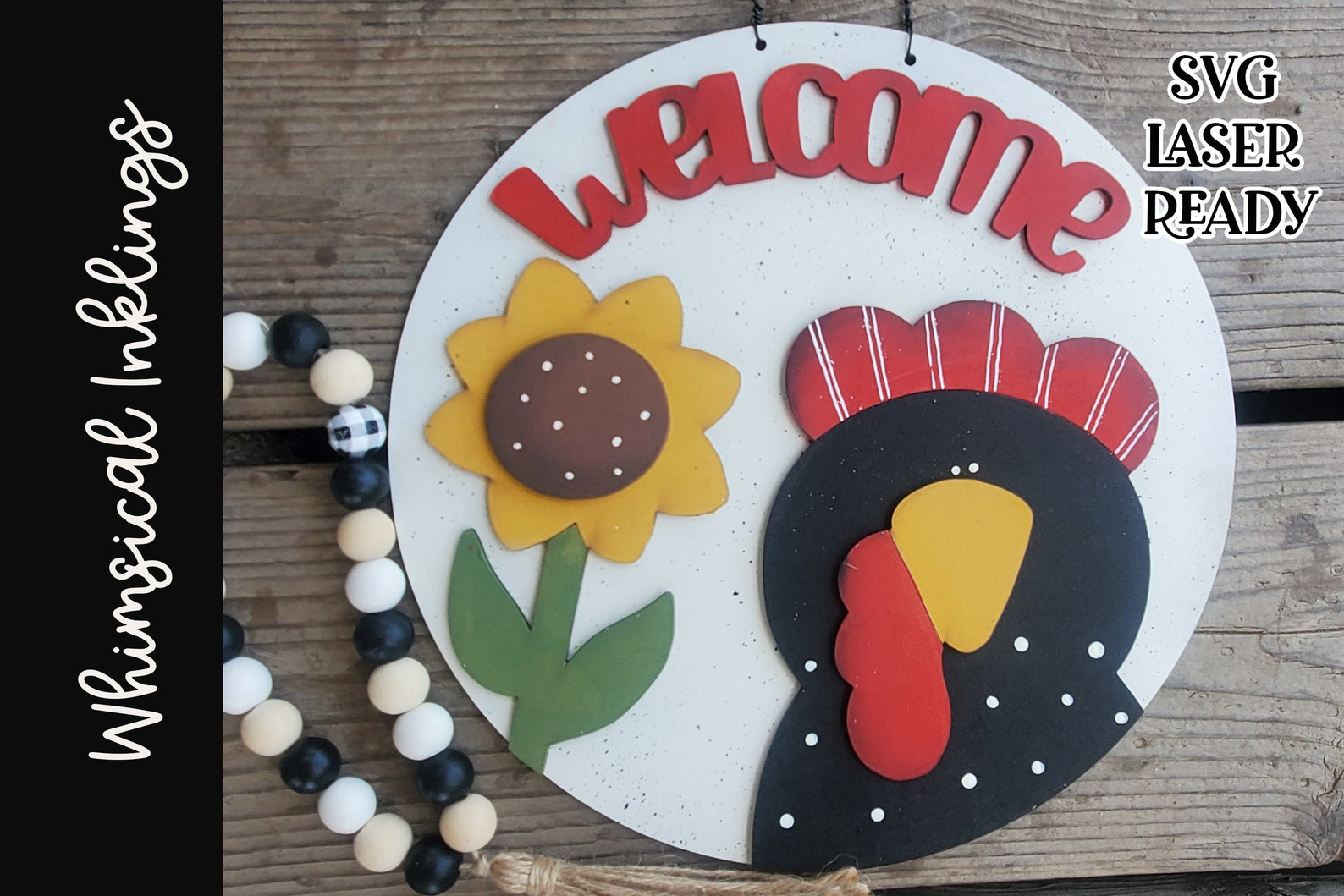 Chicken Welcome Sign SVG| Chicken SVG| Laser Cut Chicken| Glow Forge ...