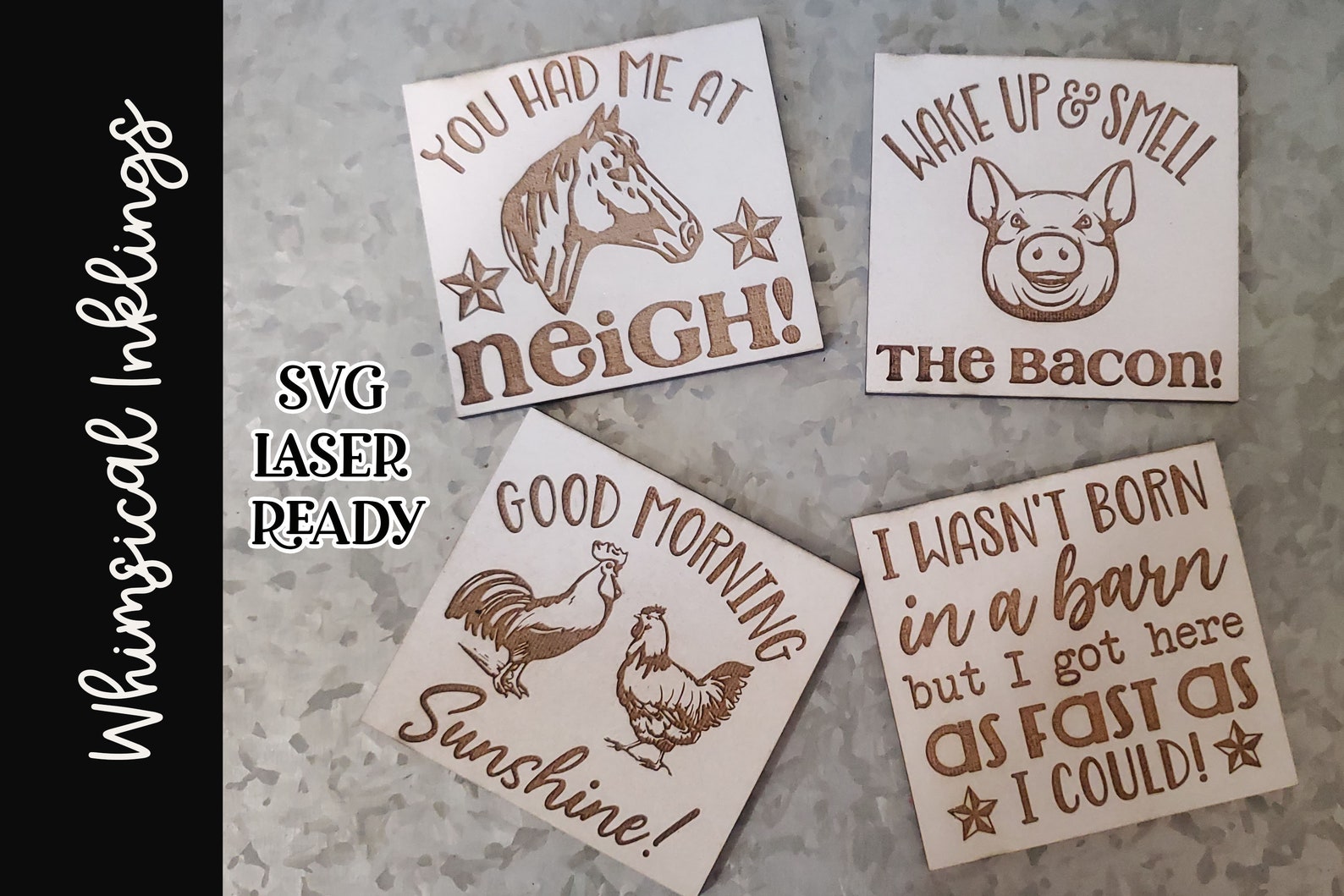 Barn Yard Magnet SVG Collection| Horse SVG| Laser Cut Magnet| Glow ...