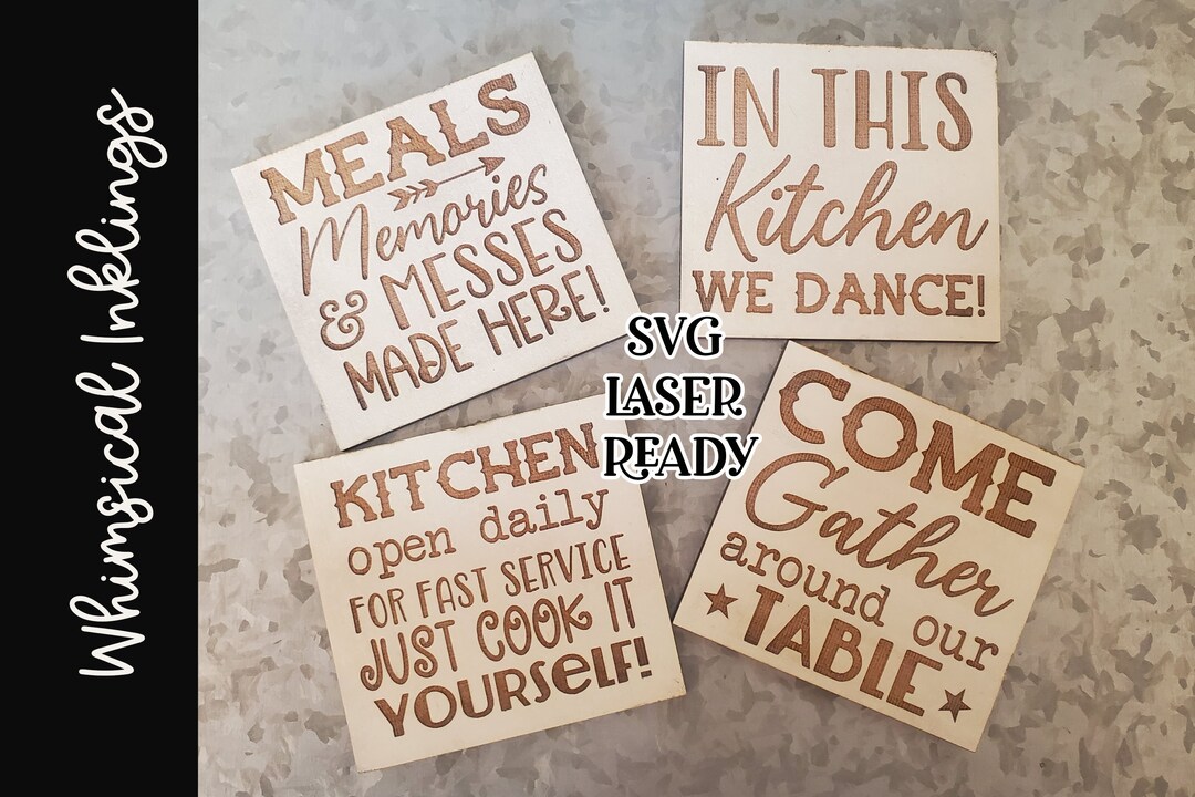 In the Kitchen Magnet SVG Collection| Kitchen SVG| Laser Cut Magnet ...