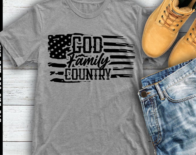 God Family Country - Primitive Country Shelf Sitter, Painted Wood Sign ...