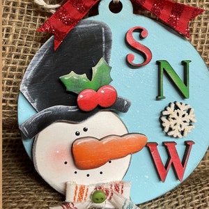 Snowman Sam Ornament |laser Ready Snowman| Glow Forge Christmas ...