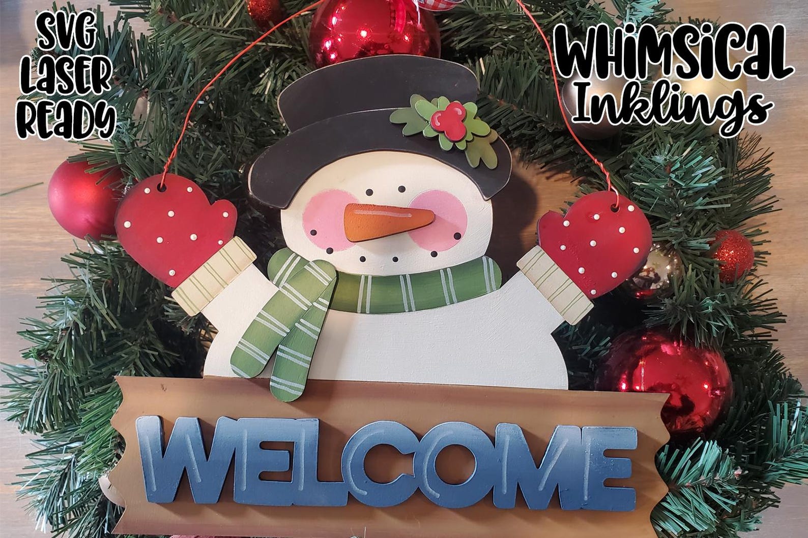 Snowman Welcome Sign SVG| Laser Cut Snowman Sign| Glow Forge| Snowman ...
