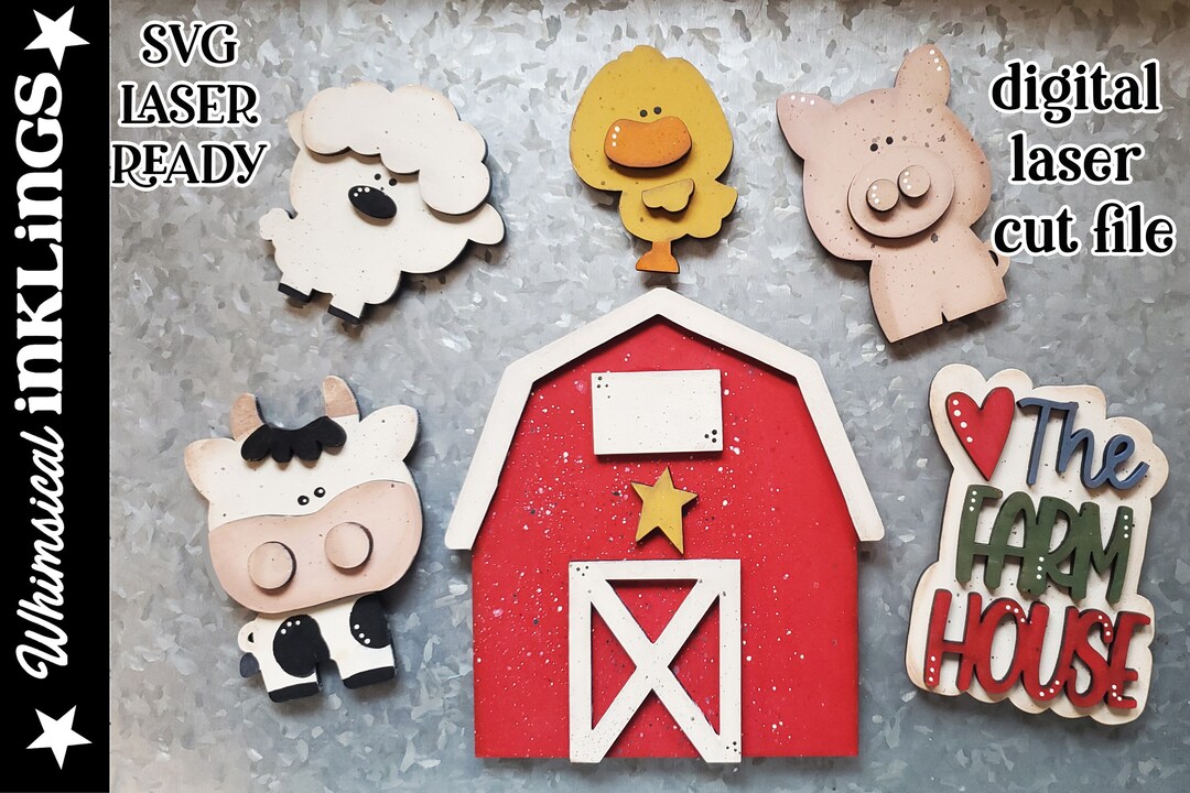 The Farmhouse SVG Set| Cow SVG| Laser Cut Pig| Glow Forge Farmhouse ...