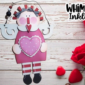 Valentine Angel Annie SVG| Prim Annie SVG| Raggedy Annie Sign| Glow ...