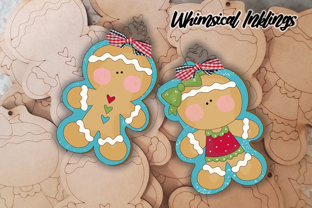 Gingerbread Couple Ornament Christmas SVG Laser Cut Christmas ...