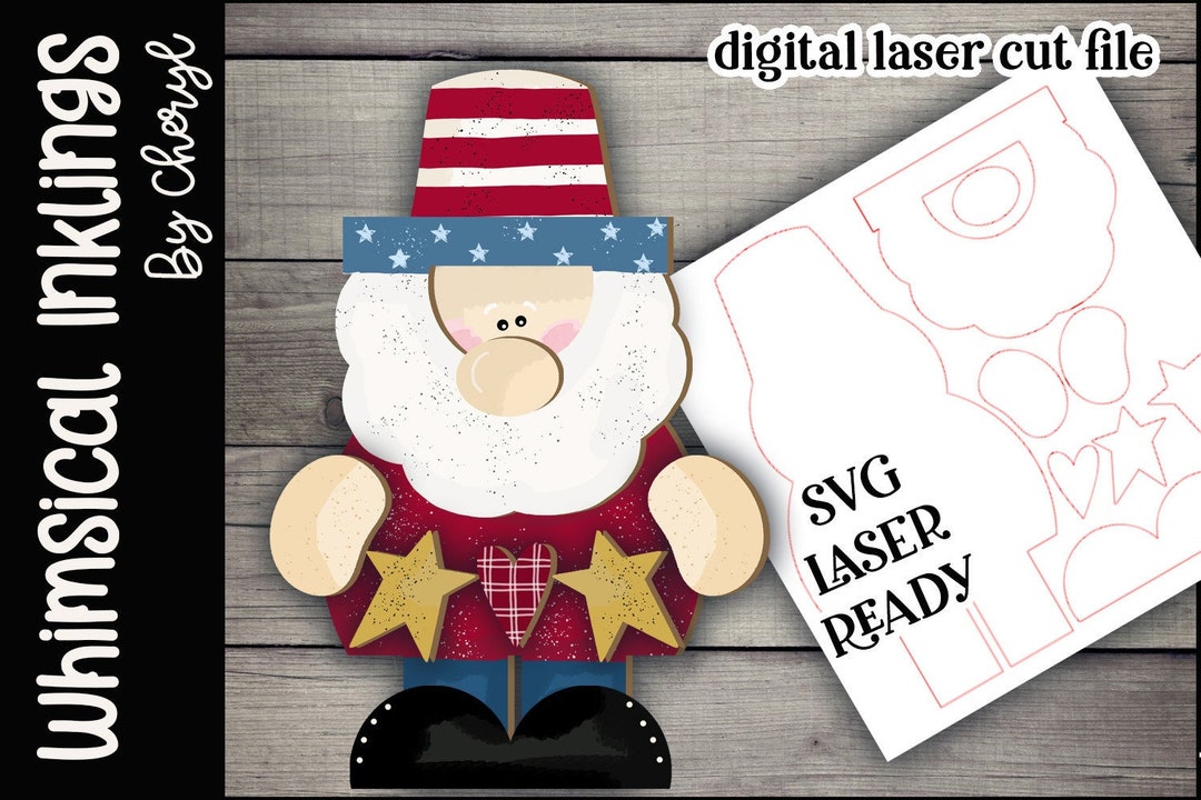 Uncle Sam Laser SVG| Patriotic SVG| Laser Cut Americana | Glow Forge ...