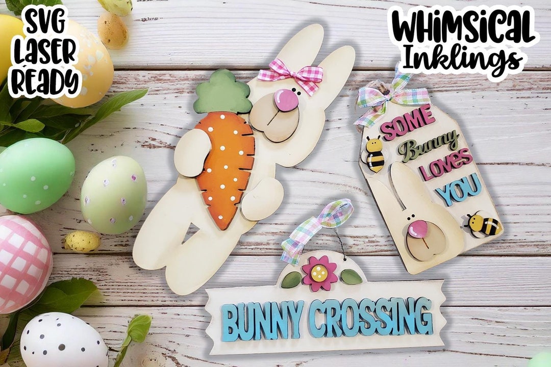 Some Bunny Loves You Easter Laser SVG Set | Glowforge Easter| Easter ...