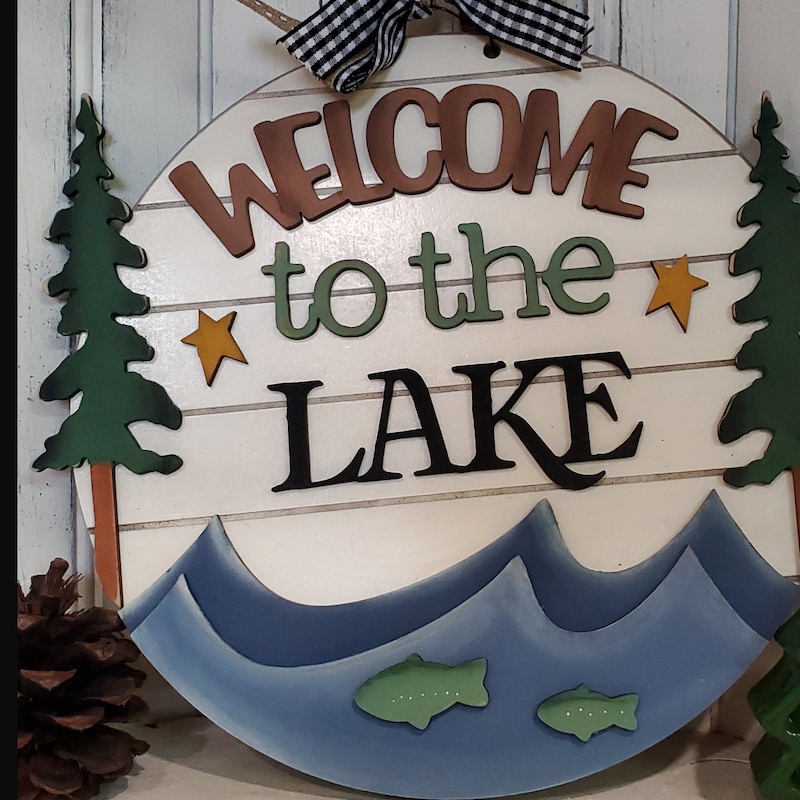 Lake Sign - Etsy
