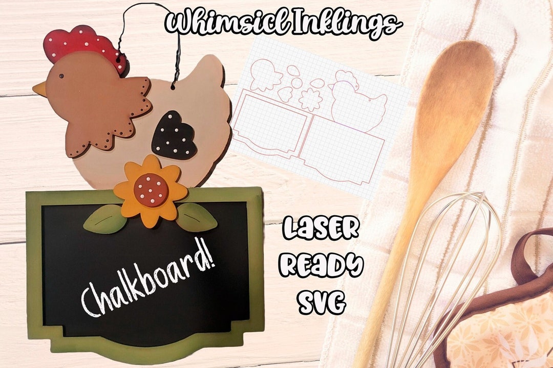 Chicken Chalkboard Laser SVG| Chicken SVG| Laser Cut Chicken| Glow ...