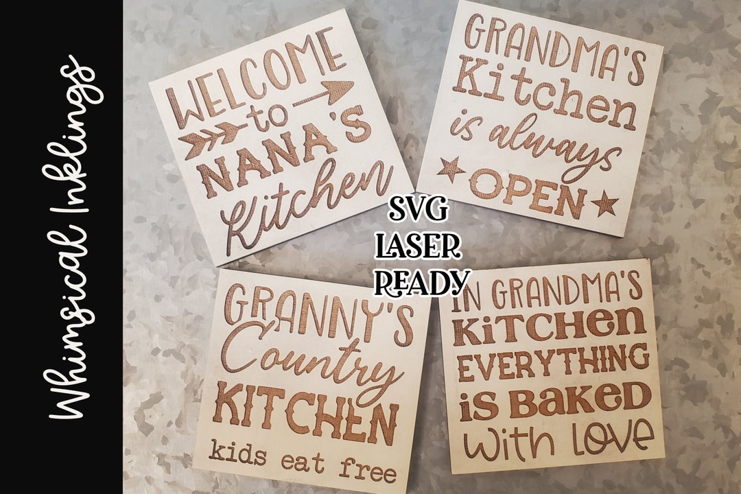 Grandmas Kitchen Magnet SVG Collection| Nana SVG| Laser Cut Magnet ...