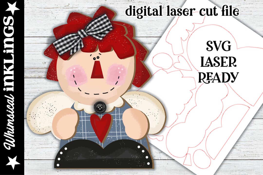 Little Angel Annie SVG| Prim Annie SVG| Raggedy Annie Ornament| Glow ...