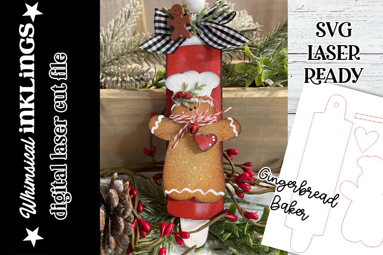 Sweet Gingerbread Laser Ready SVG Bundle| Christmas SVG| Laser Cut ...