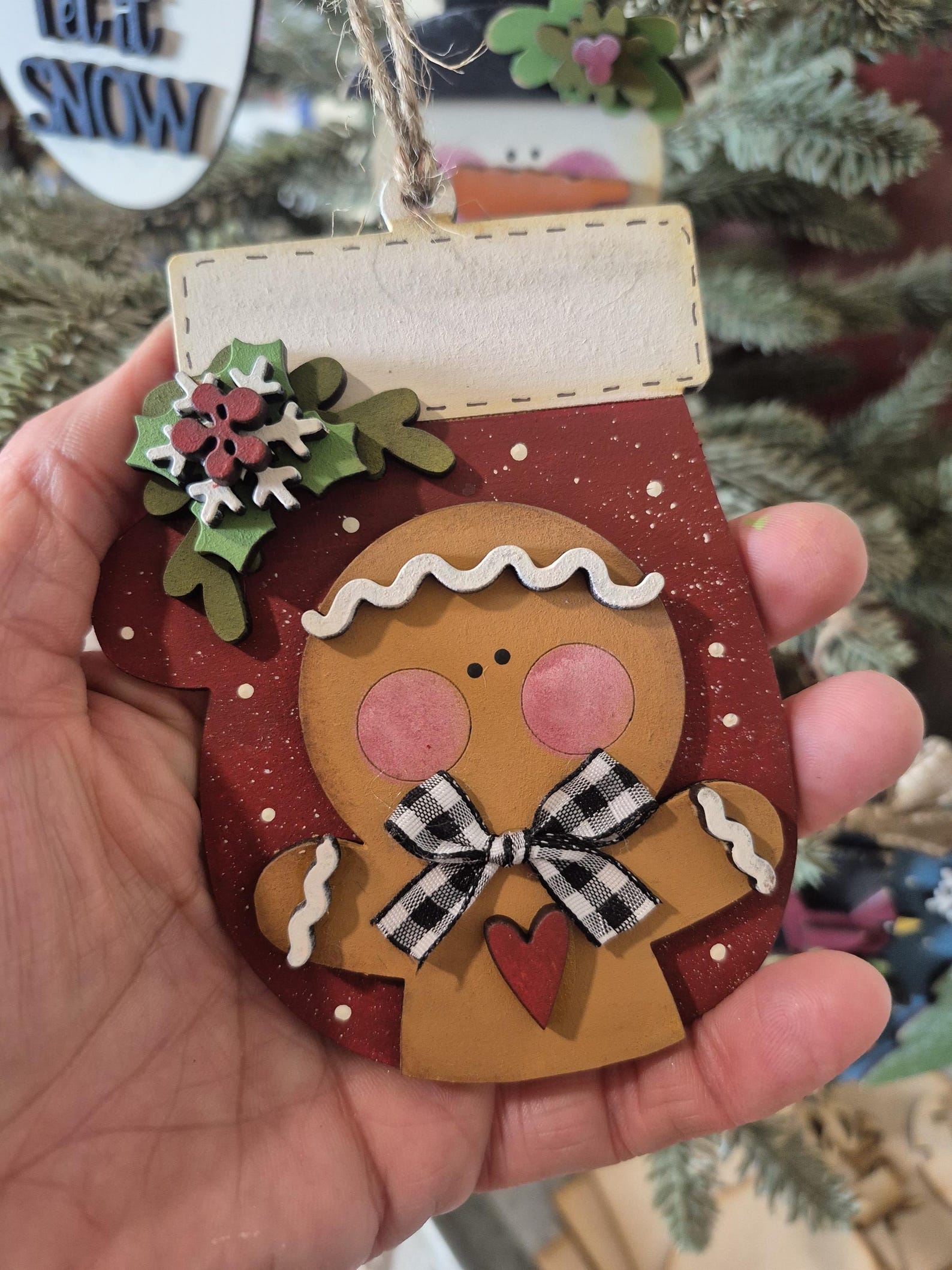 Gingerbread Mitten Ornaments Laser SVG| Gingerbread SVG| Laser Cut ...