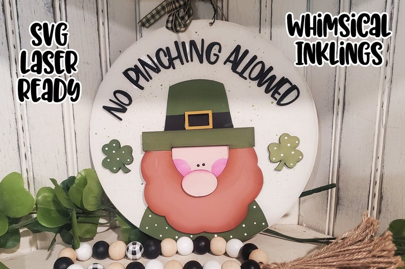 No Pinching Allowed- Leprechaun Laser Ready SVG| Leprechaun Tags SVG ...