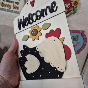Welcome Chicken Sign Board SVG| Chicken SVG| Laser Cut Chicken| Glow ...