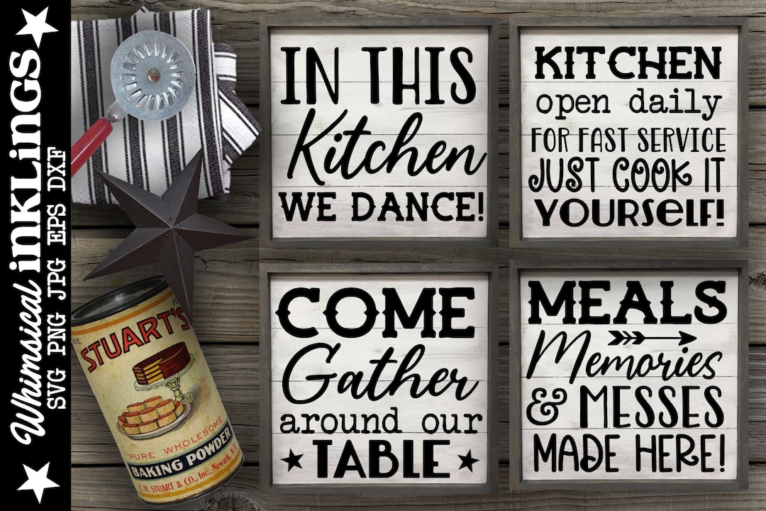 In This Kitchen SVG Set Cutter Files for Use With Cricut, Silhouette ...