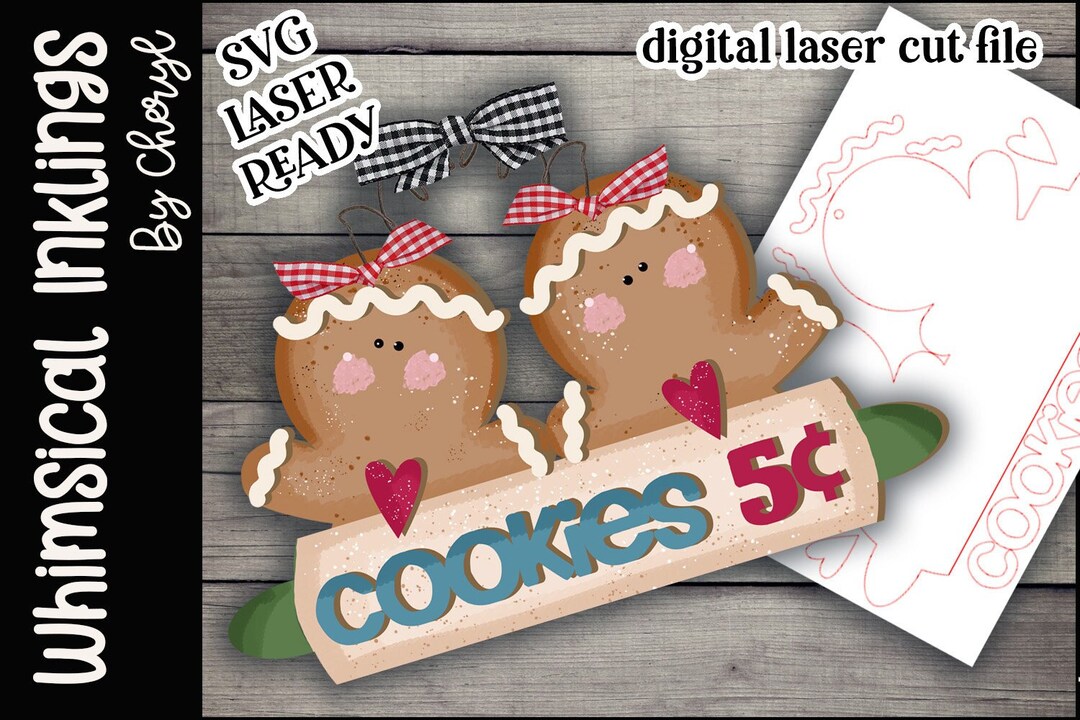 Cookies for Sale Sign| Christmas SVG| Laser Cut Christmas Gingerbread ...