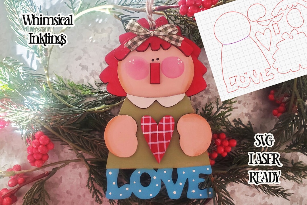 Love Annie SVG| Prim Annie SVG| Raggedy Annie Ornament| Glow Forge ...