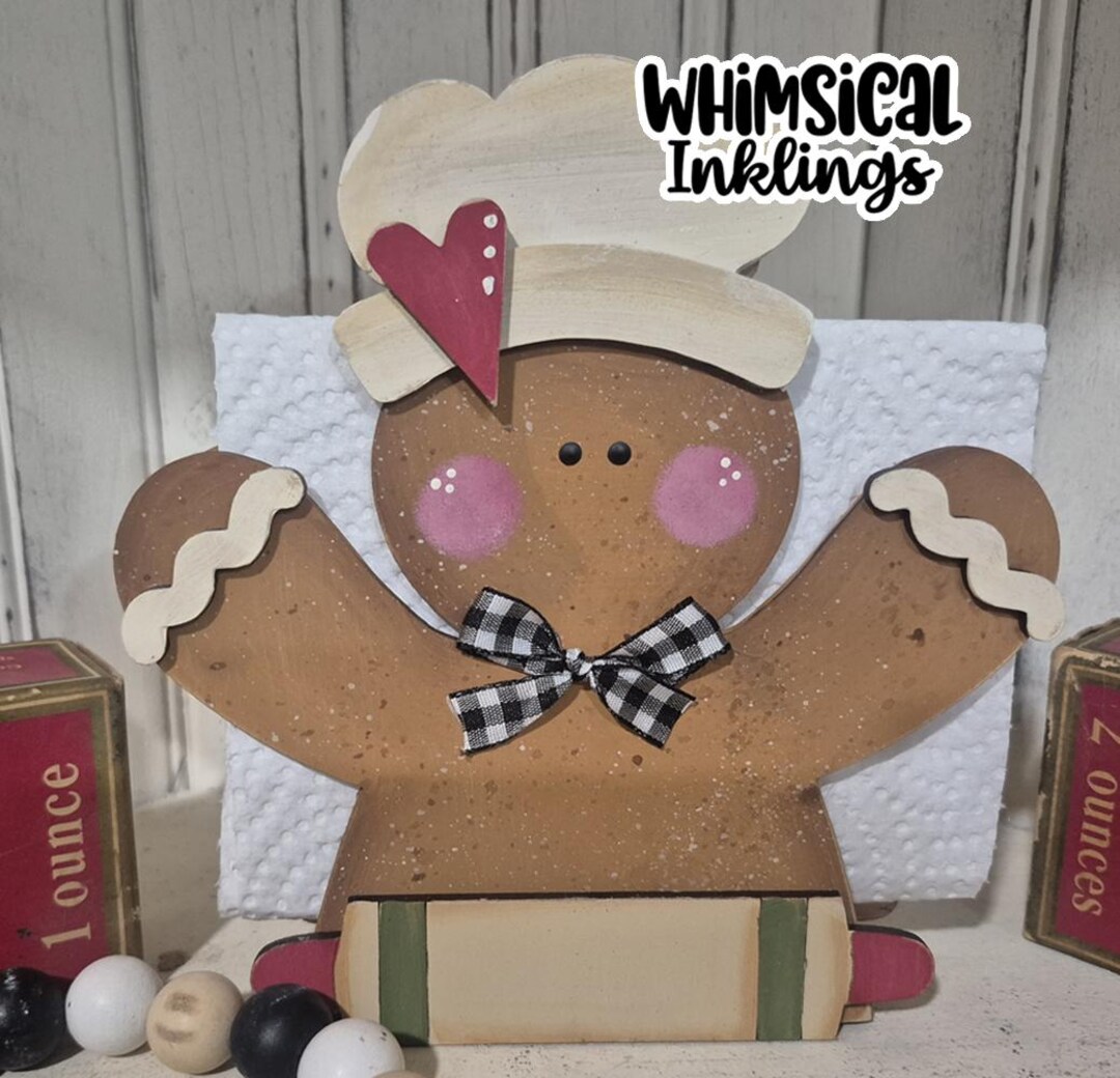 Gingerbread Napkin Holder Laser SVG| Christmas SVG| Laser Cut Christmas ...