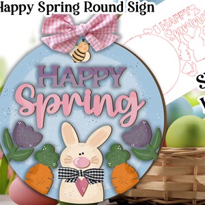 Happy Spring-easter Sign SVG |laser Ready Easter Sign| Glow Forge ...