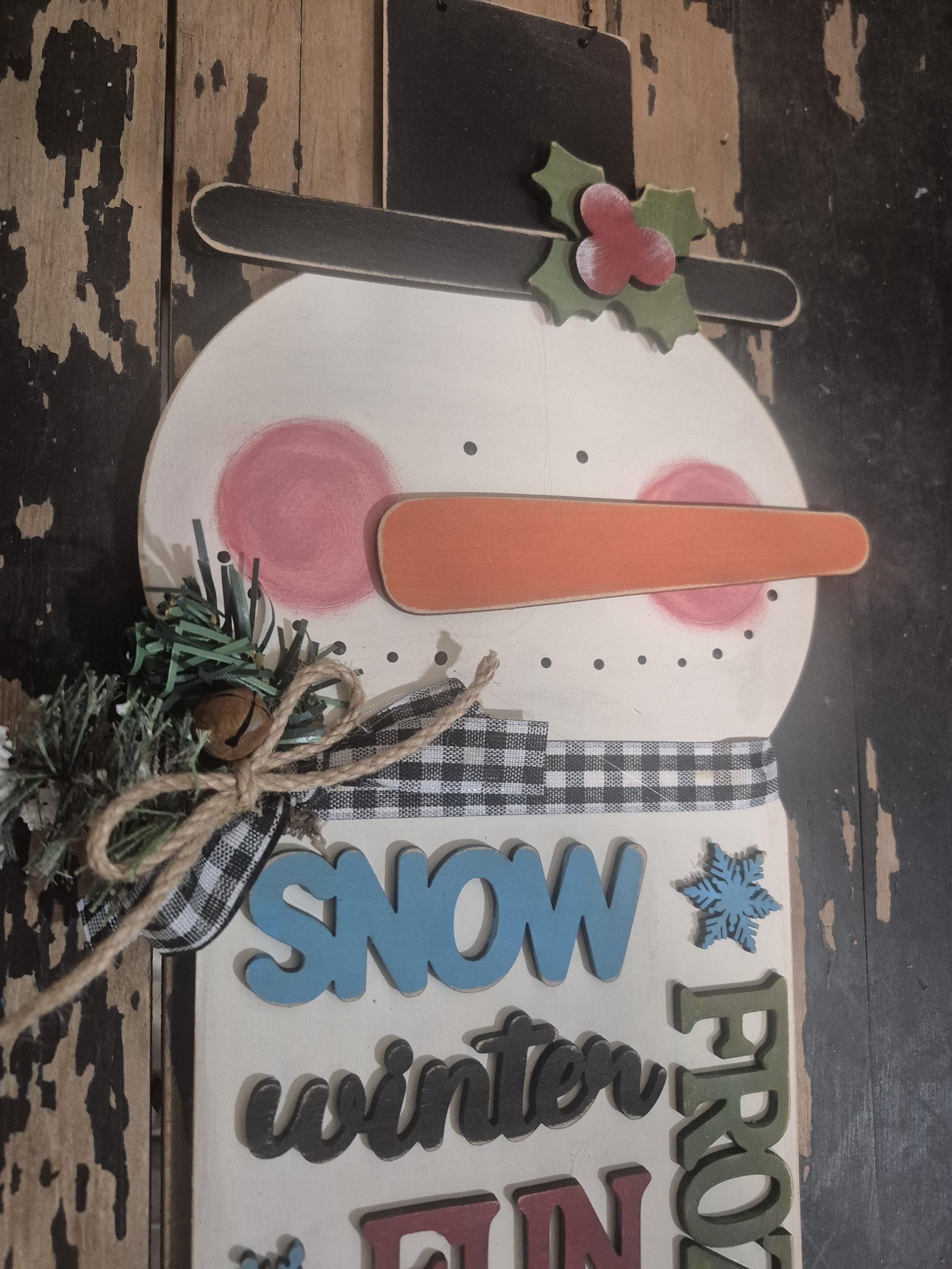 Word Art Snowman Sign Laser SVG| Laser Cut Snowman Sign| Glow Forge ...