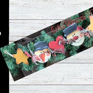 Snowman Faces Garland| Christmas SVG| Laser Cut Christmas Garland| Glow ...