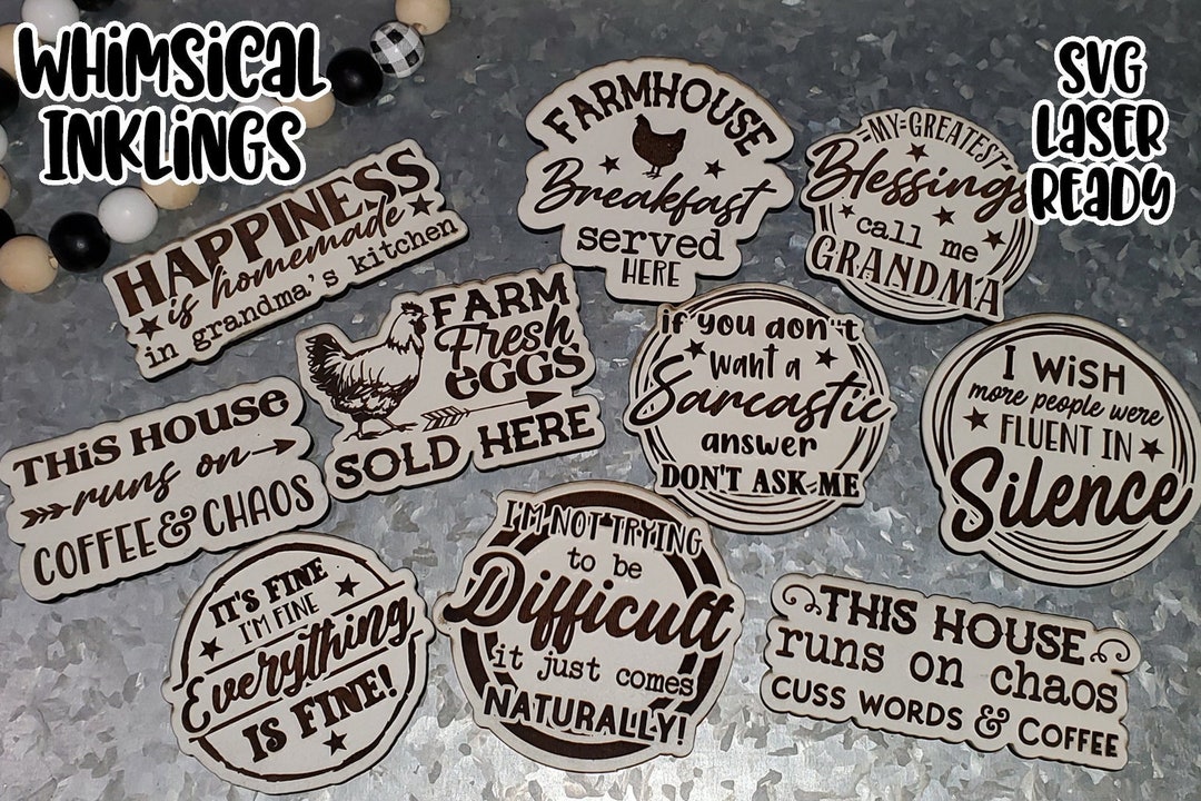 Magnet Laser SVG Collection| Magnet SVG| Laser Cut Farmhouse| Glow ...