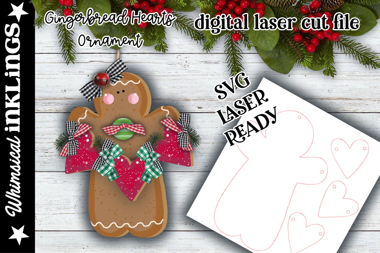 Sweet Gingerbread Laser Ready SVG Bundle| Christmas SVG| Laser Cut ...