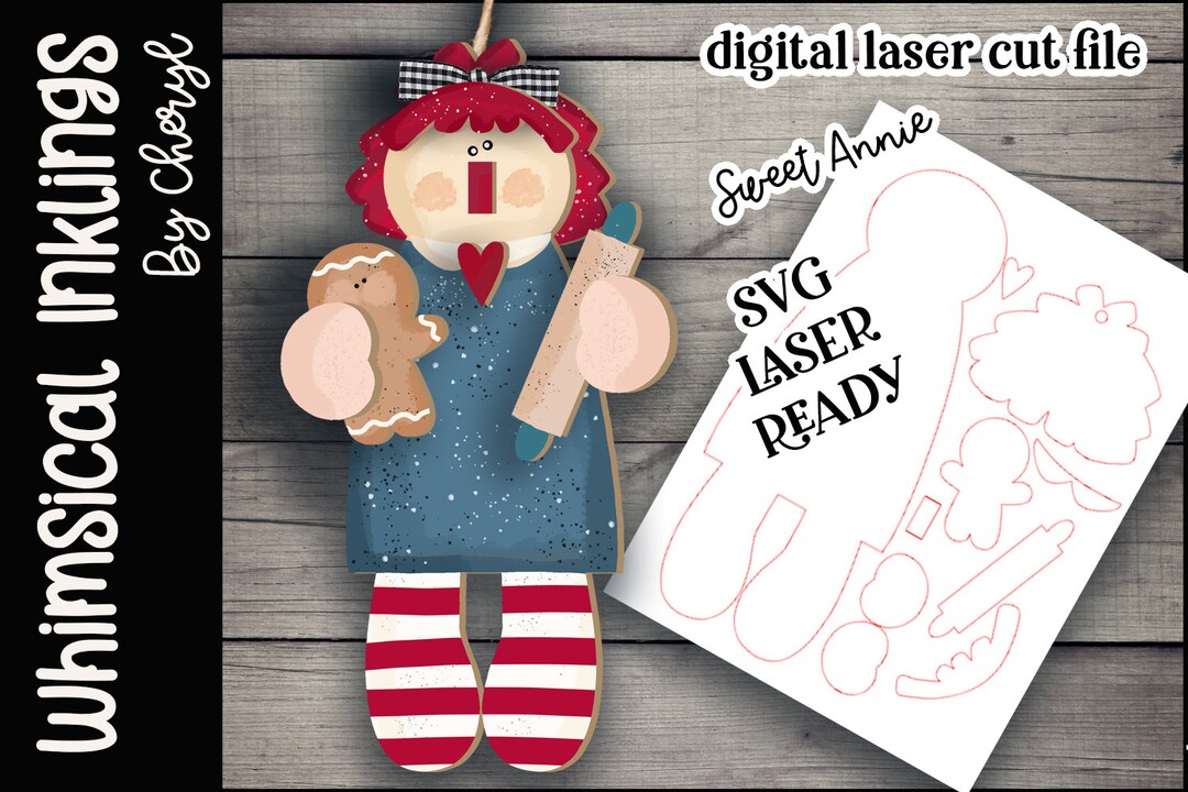 Sweet Raggedy Annie SVG| Prim Annie SVG| Raggedy Annie Ornament| Glow ...