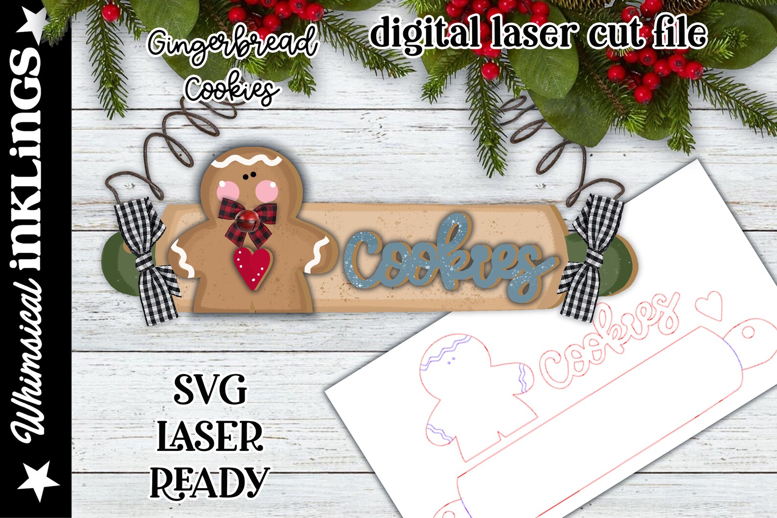Sweet Gingerbread Laser Ready SVG Bundle| Christmas SVG| Laser Cut ...