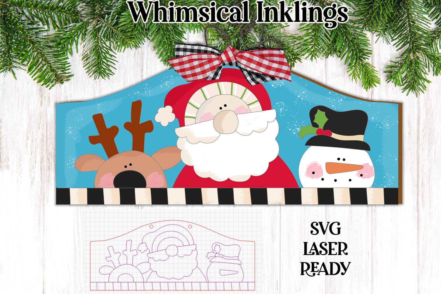 Christmas Trio Sign Set SVG| Laser Cut Christmas Sign| Glow Forge ...