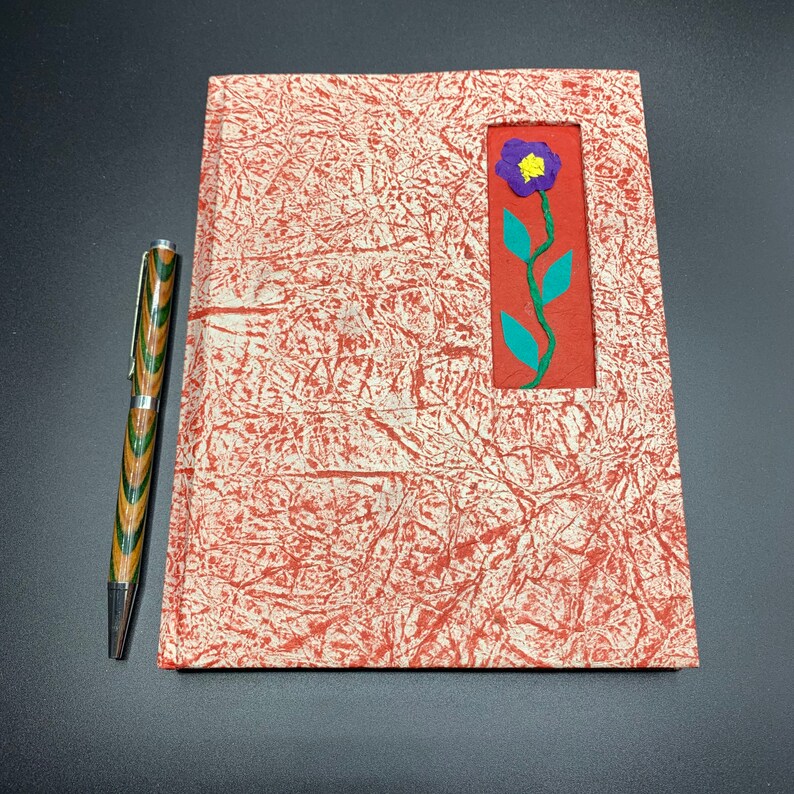 Paper Flower Lokta Journal Made In Nepal Handmade | Etsy
