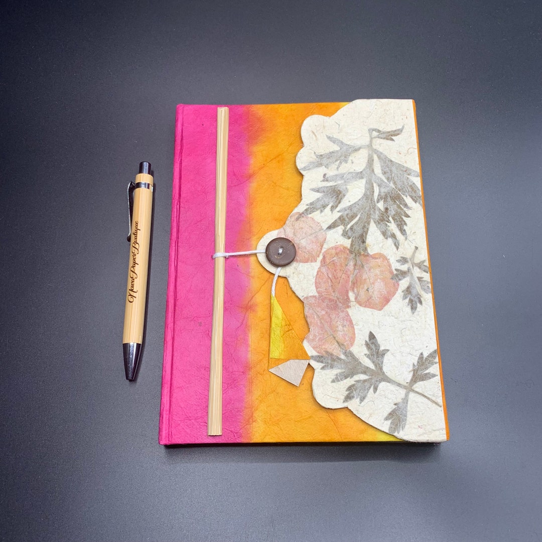 Dried Flower Unlined Journal Made in Nepal Handmade - Etsy