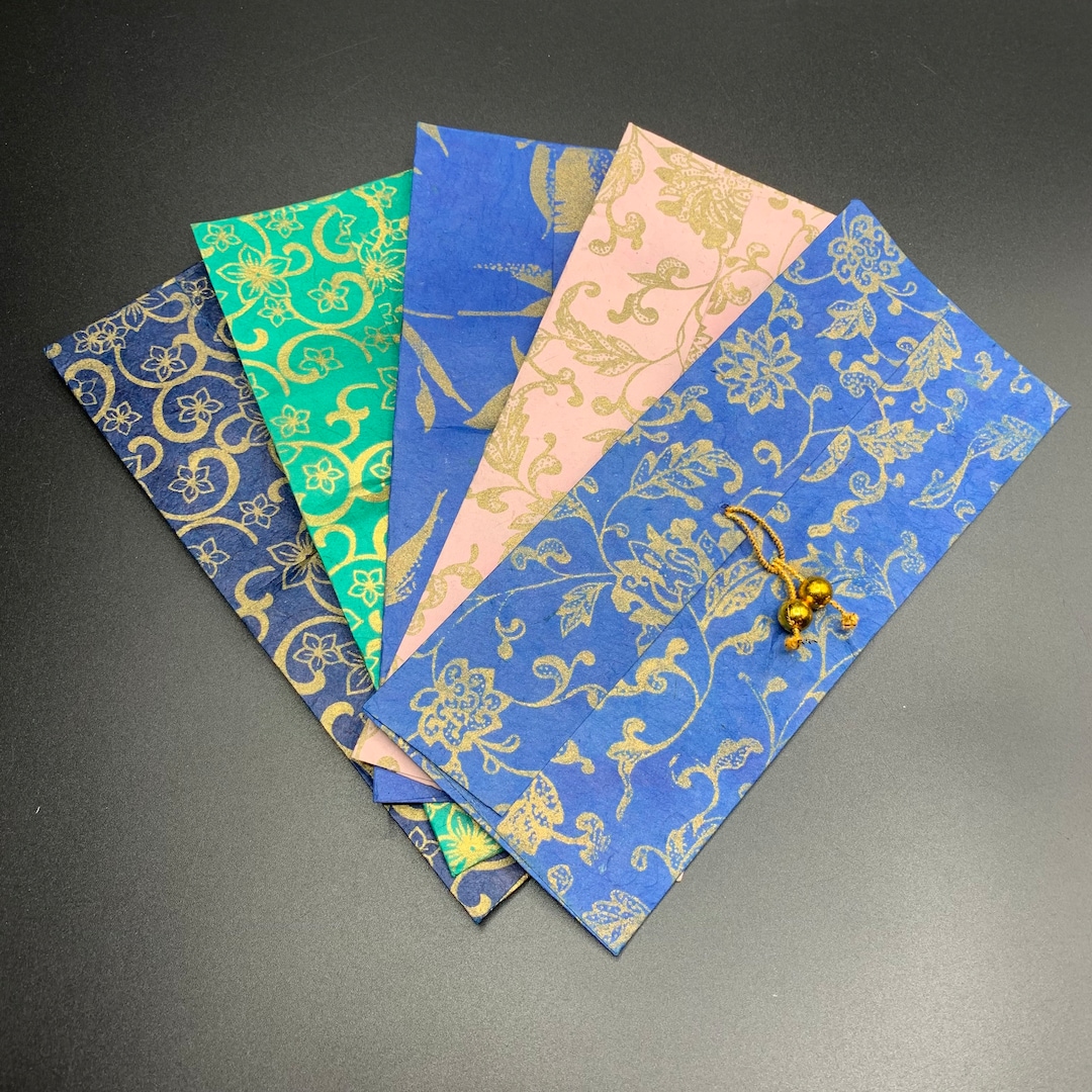 Handmade Lokta Paper Money Envelopes| Assorted Pack of 5 - Etsy