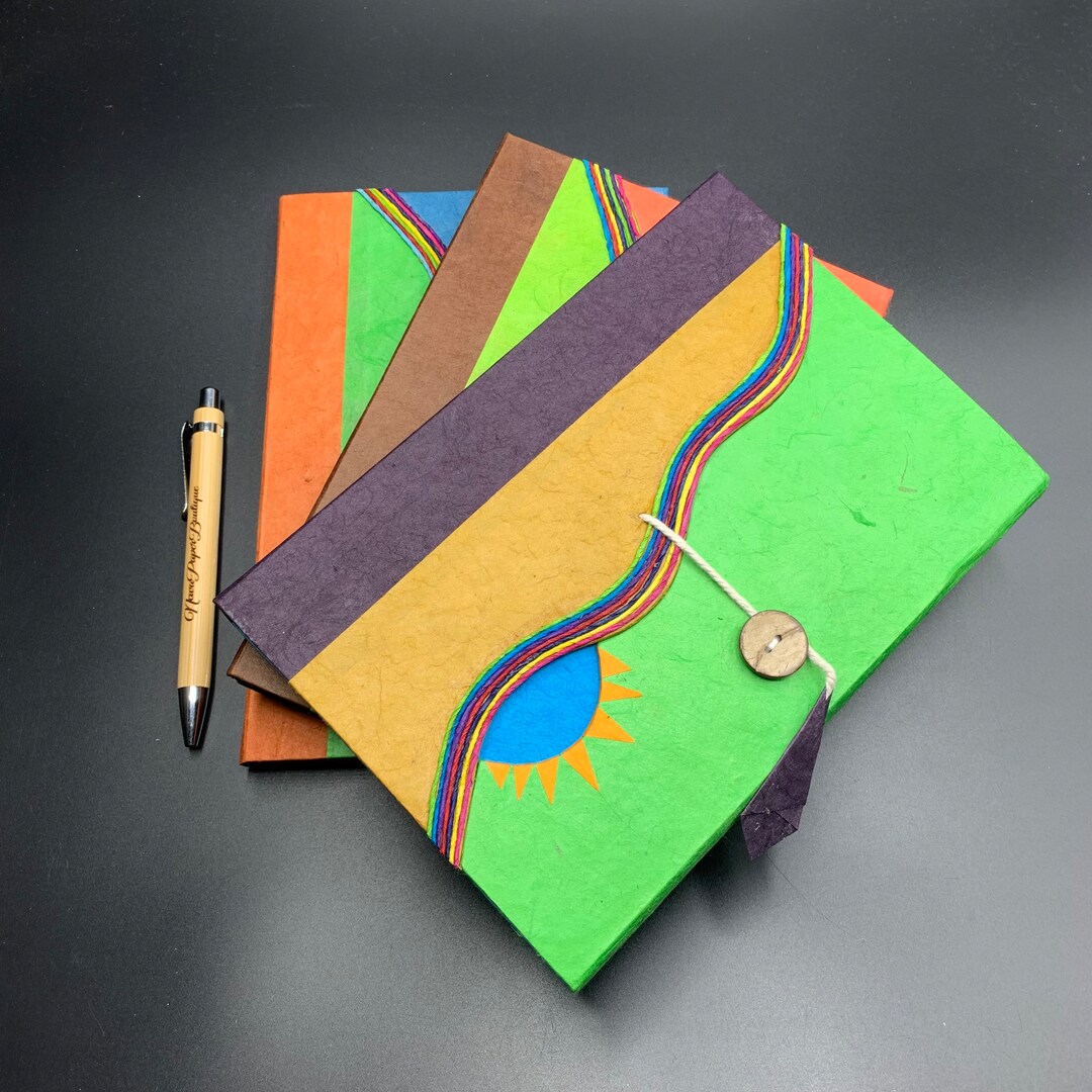 Rainbow Cover Lokta Journal Made in Nepal Handmade - Etsy