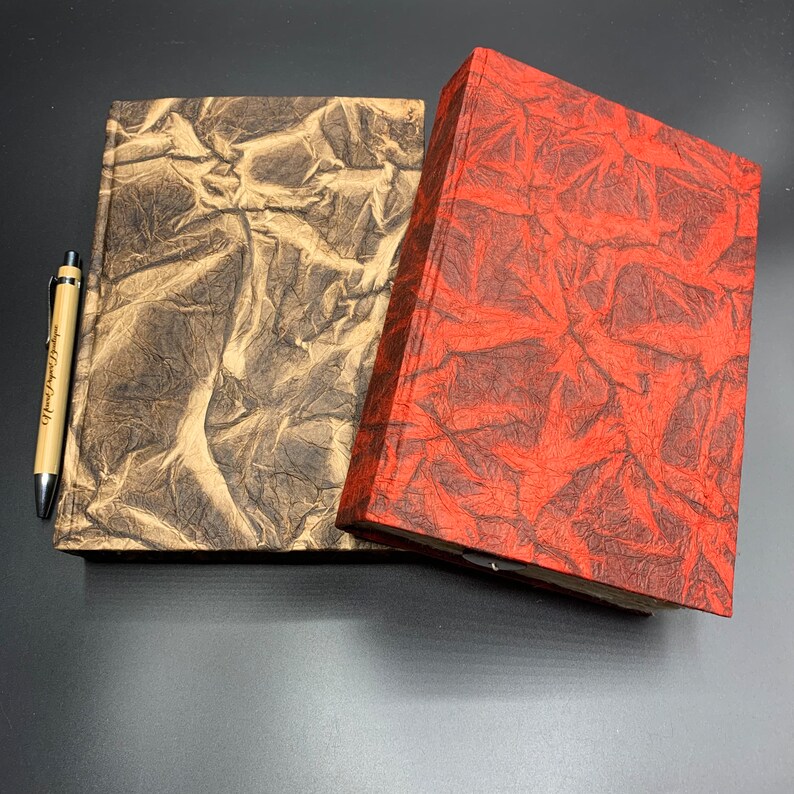 Deckle Edge Lokta Journal handmade in Nepal - Etsy