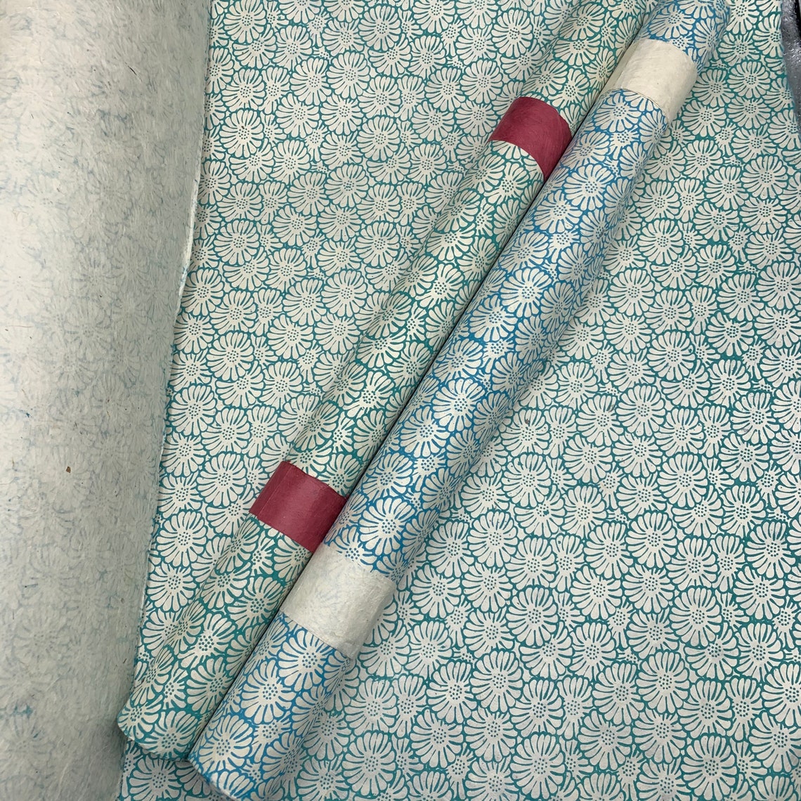 Handmade Screen Printed Lokta Paper Sheets Pack of 2 Made In | Etsy