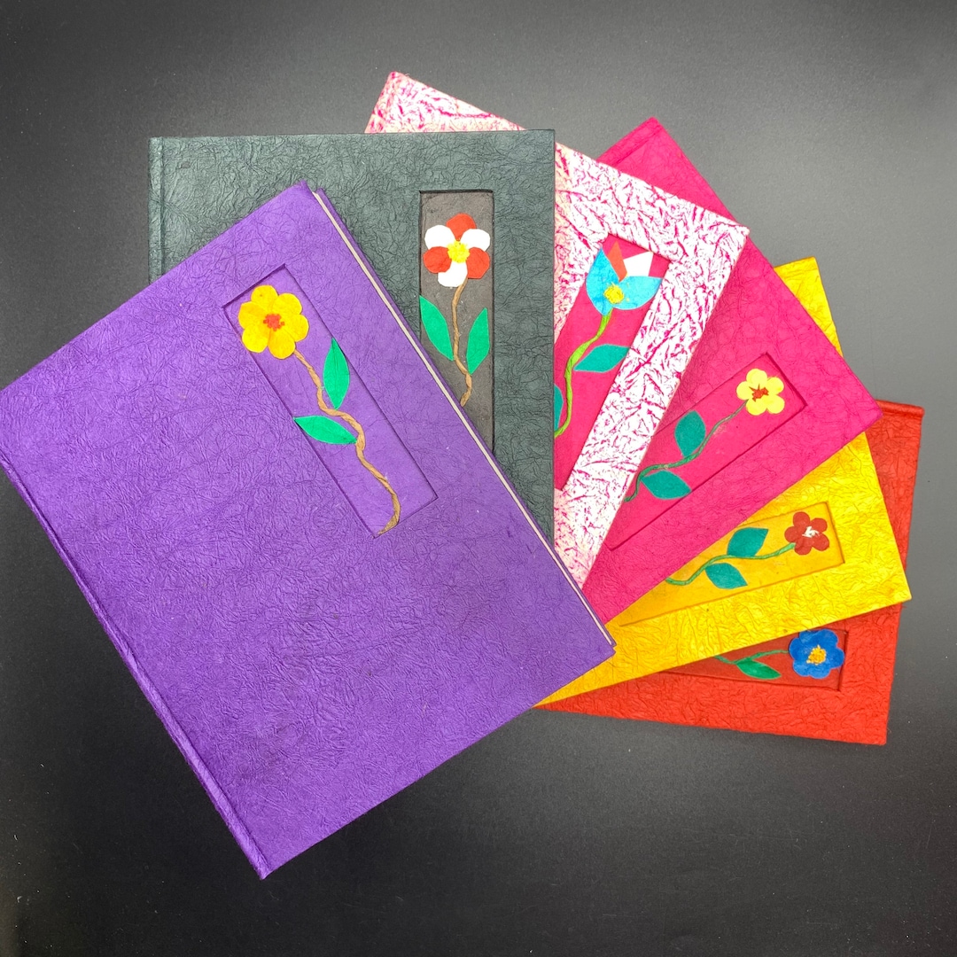 Paper Flower Lokta Journal Made in Nepal Handmade - Etsy