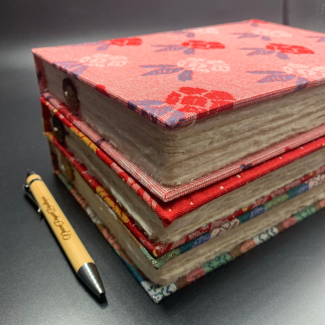 Nepali Dhaka Fabric Cover Deckle Edge Lokta Journal |handmade in Nepal ...