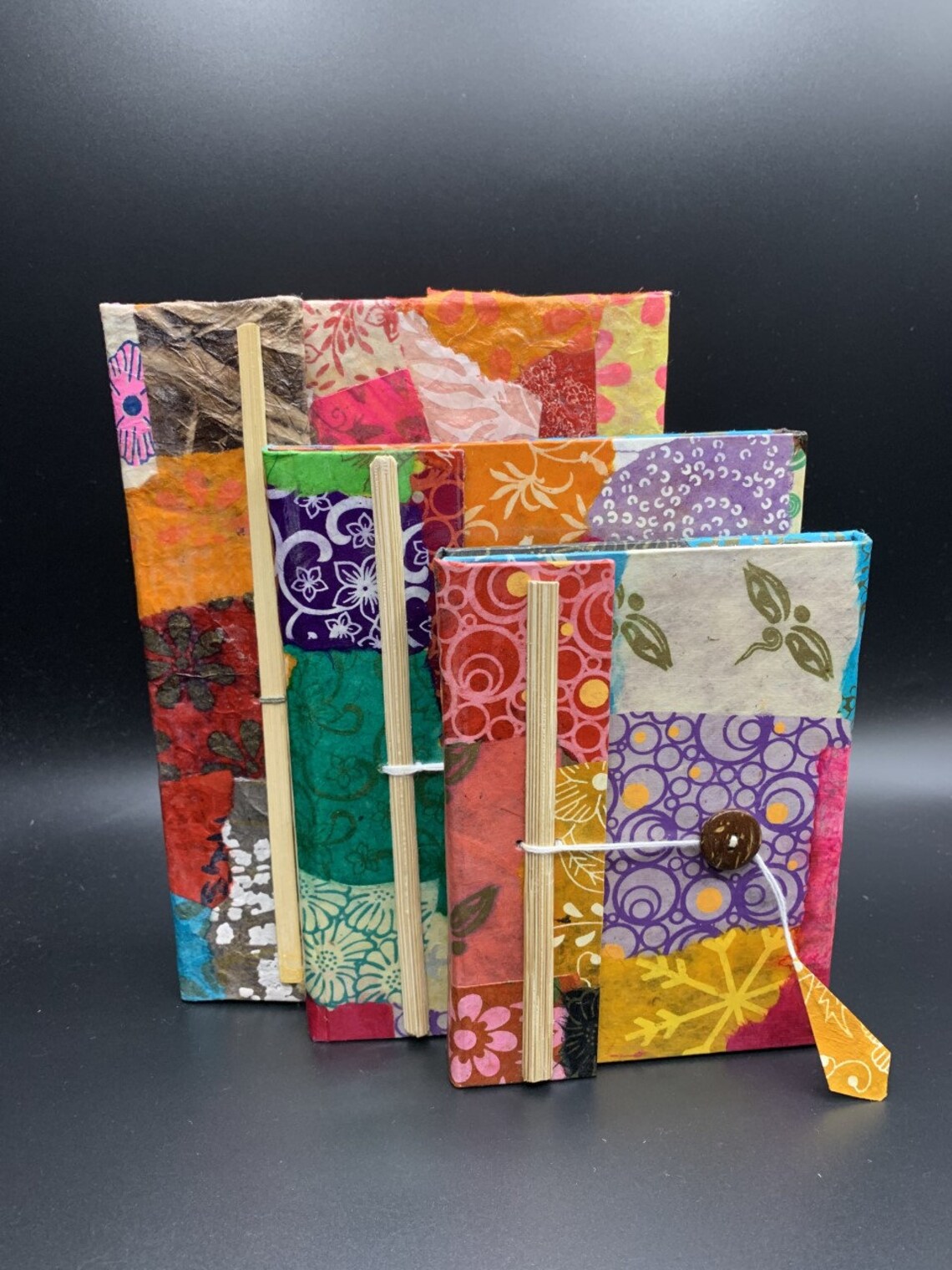 Multi-color Recycled Mosaic Lokta Journal Notebook Made in - Etsy